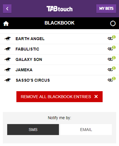 How to use Blackbook – Mobile – TABtouch Help